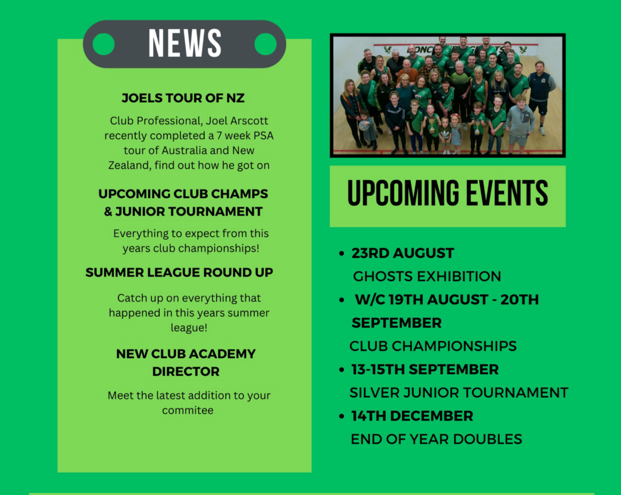 August Newsletter – Doncaster Squash Club